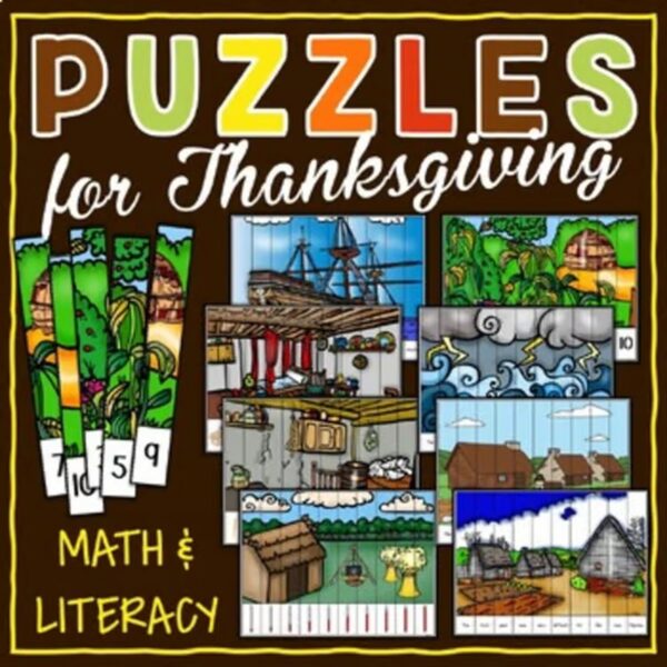Thanksgiving Sequencing Puzzles Pack | Math & Literacy Strip Puzzles K ...