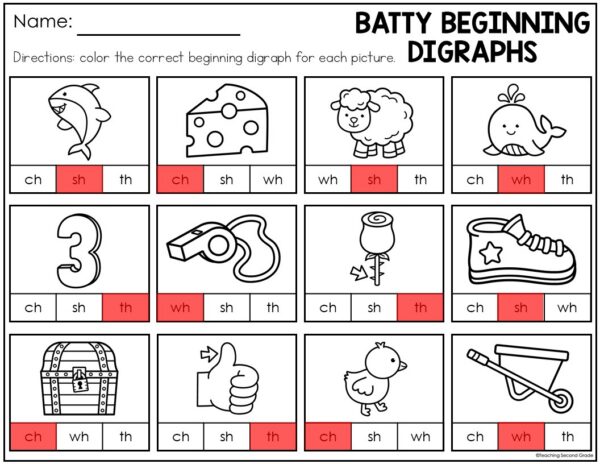 Halloween Beginning Digraphs Phonics Center | Fun October Literacy Work ...