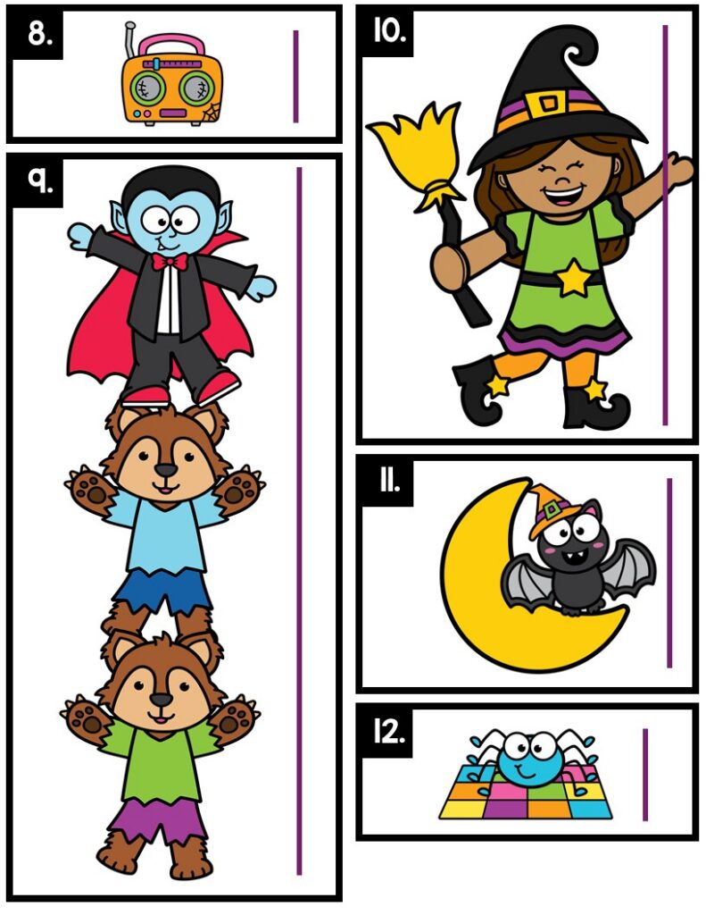 Halloween Measuring Math Center October Hands-On Measurement Activity ...