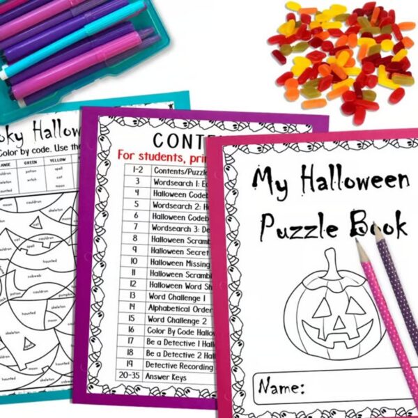Halloween Fun & Busy Puzzle Worksheets for Grades 1-2 - Teaching Ideas ...
