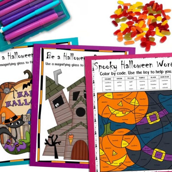 Halloween Fun & Busy Puzzle Worksheets for Grades 1-2 - Teaching Ideas ...