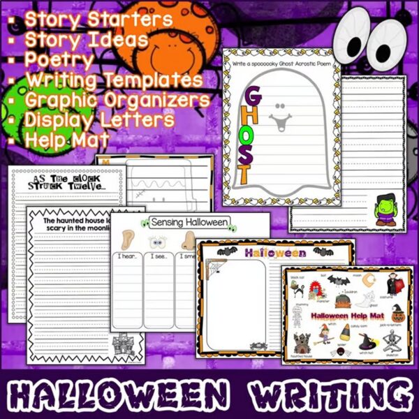 Halloween Writing Prompts and Story Starters for Grades 1-3 - Teaching ...