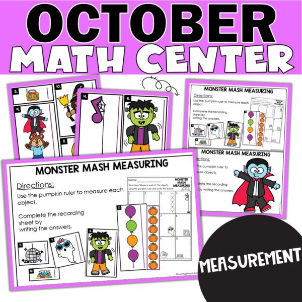 Halloween Measuring Math Center October Hands-On Measurement Activity ...