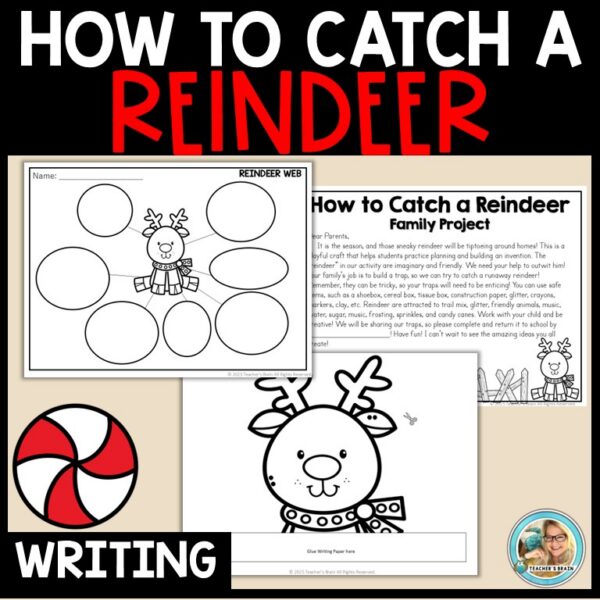 How to CATCH A REINDEER Writing Activities | Trap | Craft & Bulletin ...
