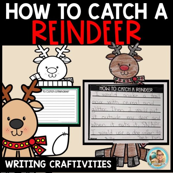How to CATCH A REINDEER Writing Activities | Trap | Craft & Bulletin ...
