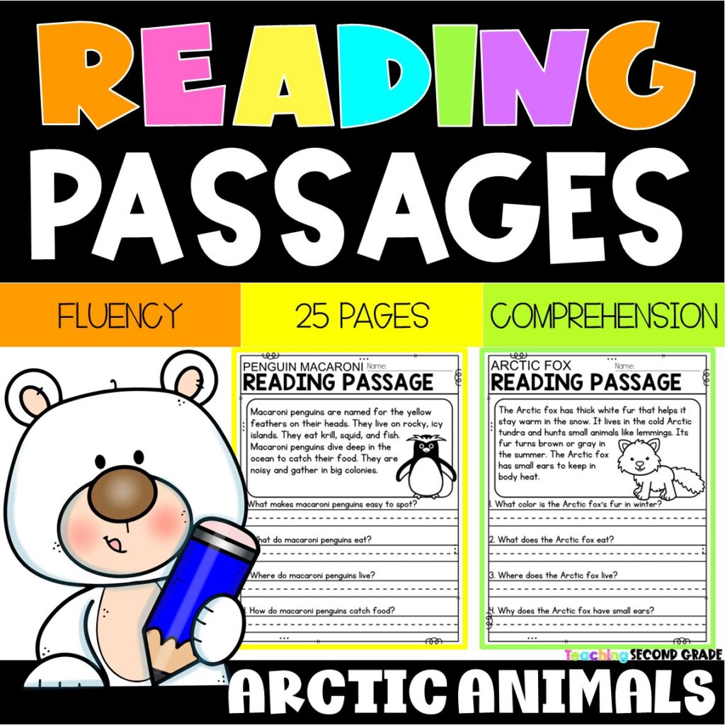 Arctic Animals Reading Passages | 1st and 2nd Grade Fluency