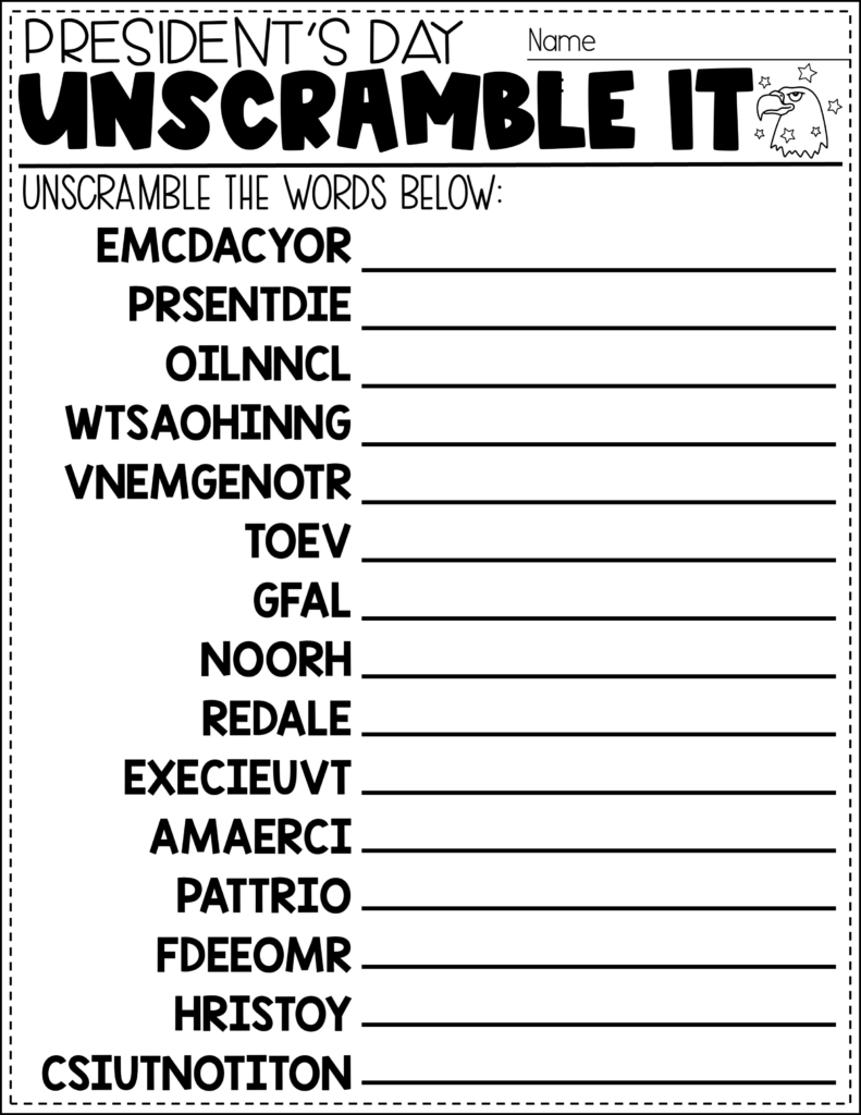 Presidents’ Day Worksheets | Mini Activity Packet for February