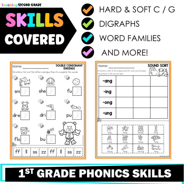 February Worksheets 1st Grade Phonics No Prep