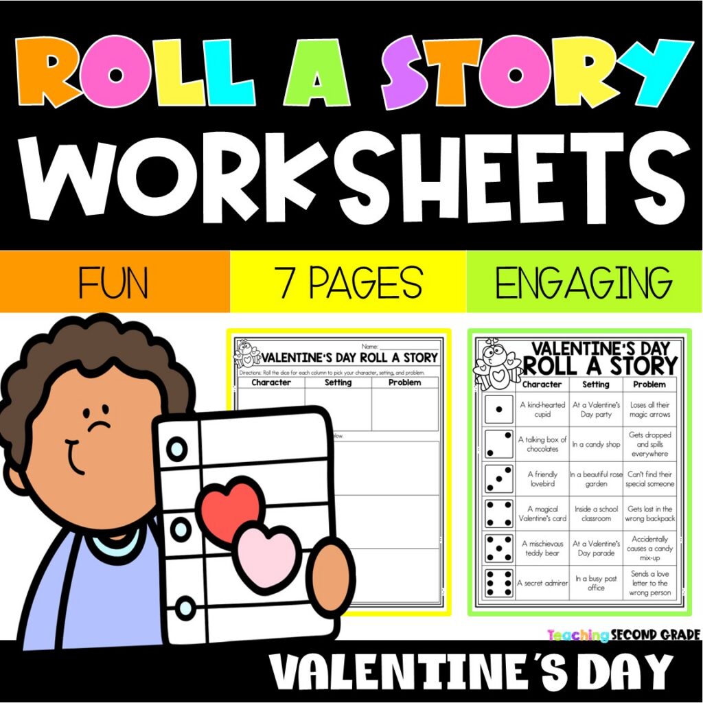 Valentine’s Day Roll a Story Writing Dice Game – Story Starters