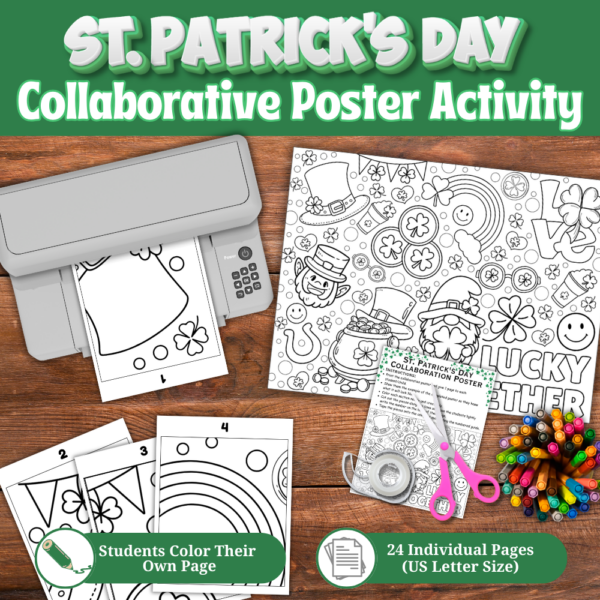 St. Patrick’s Day Collaborative Poster Printable Classroom Activity