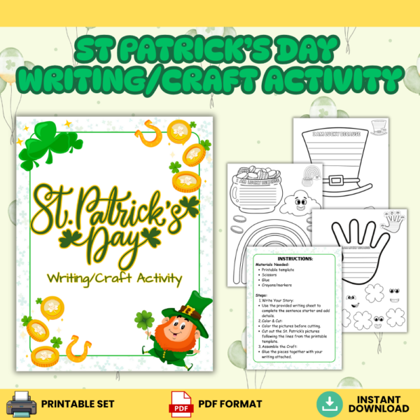 St. Patrick’s Day Writing Crafts Printable Activity