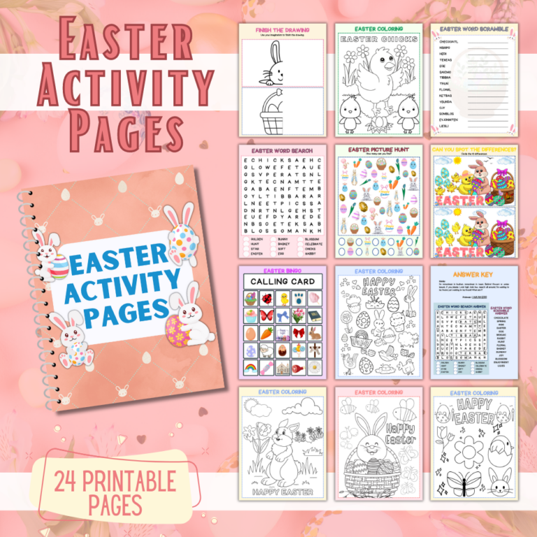 Easter Activity Pages Printable Center Activities