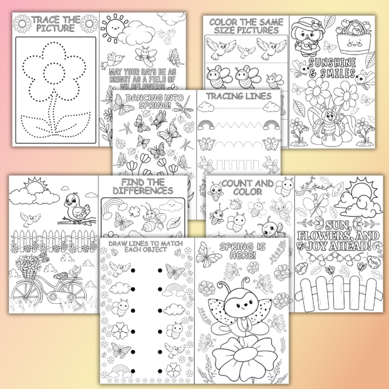 Spring Activity Packet Printable Booklet