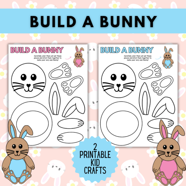 Build a Bunny Craft Printable for Easter Kids