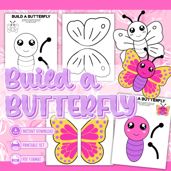 Build a Butterfly Craft Printable Template