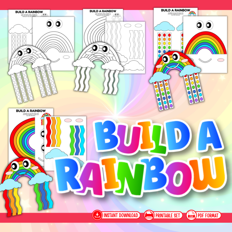 Build a Rainbow Craft Printable Spring Activity