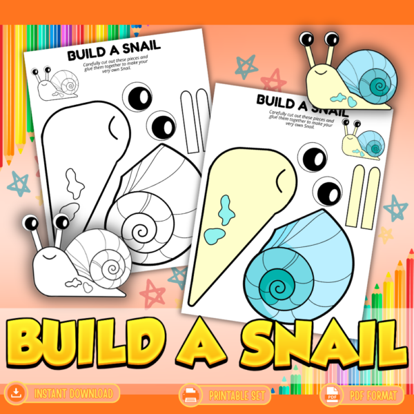Build a Snail Craft Printable Spring Activity