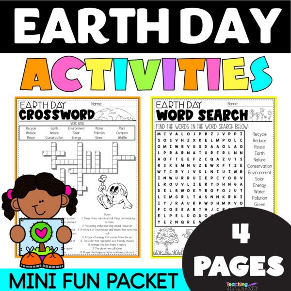 Earth Day Fun Packet Worksheets No Prep 1st 2nd Grade