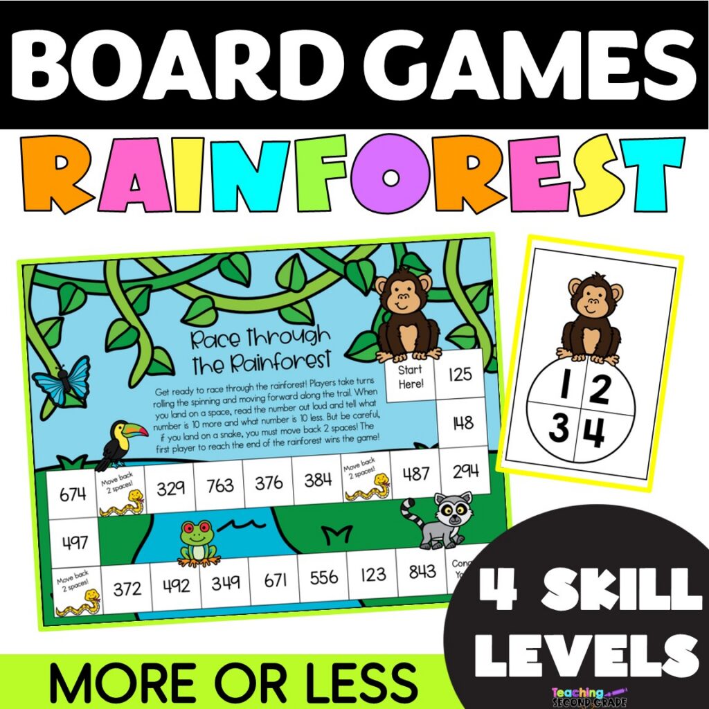 Rainforest Board Game 4 Levels Science Review Activity