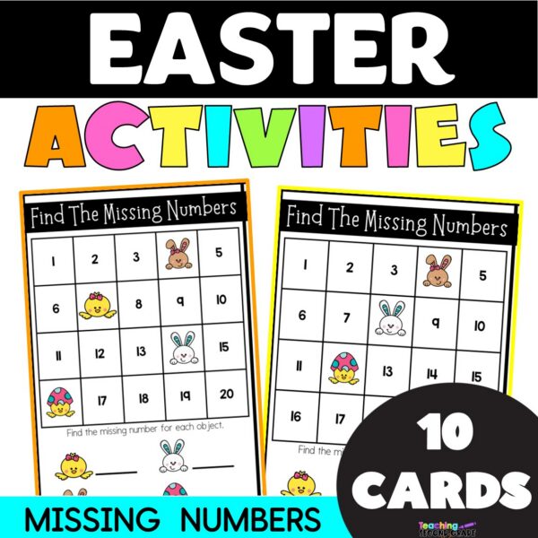 Easter Missing Numbers 1–20 Spring Math Center