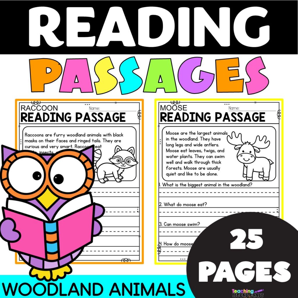 Woodland Animals Reading Comprehension | Text Evidence