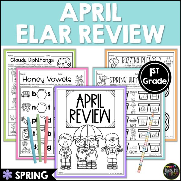 1st Grade Spring ELAR Review No Prep Printables - Teaching Ideas Made Easy