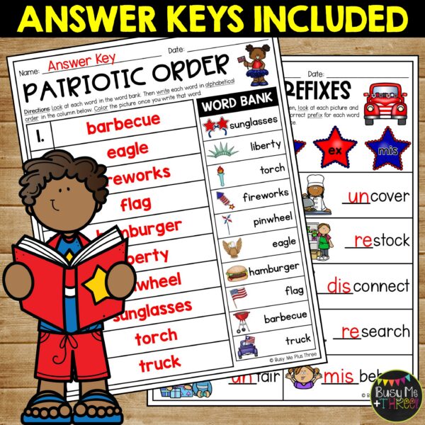 1st Grade July ELA Review No Prep Printables - Teaching Ideas Made Easy