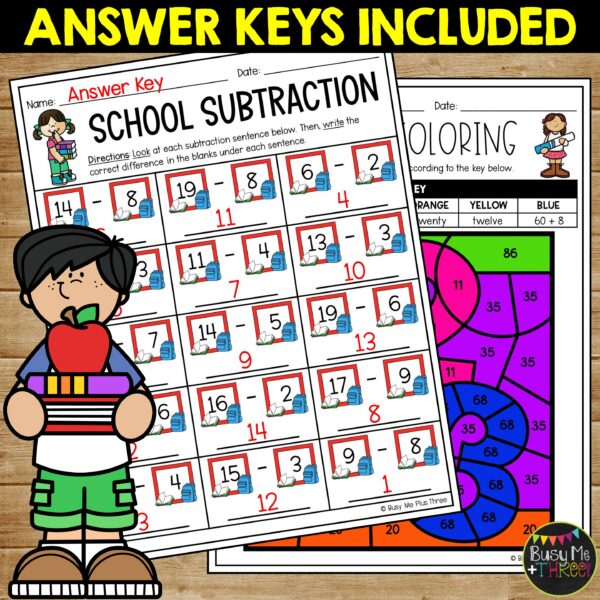 2nd Grade Back to School Math Review No Prep Worksheets - Teaching ...
