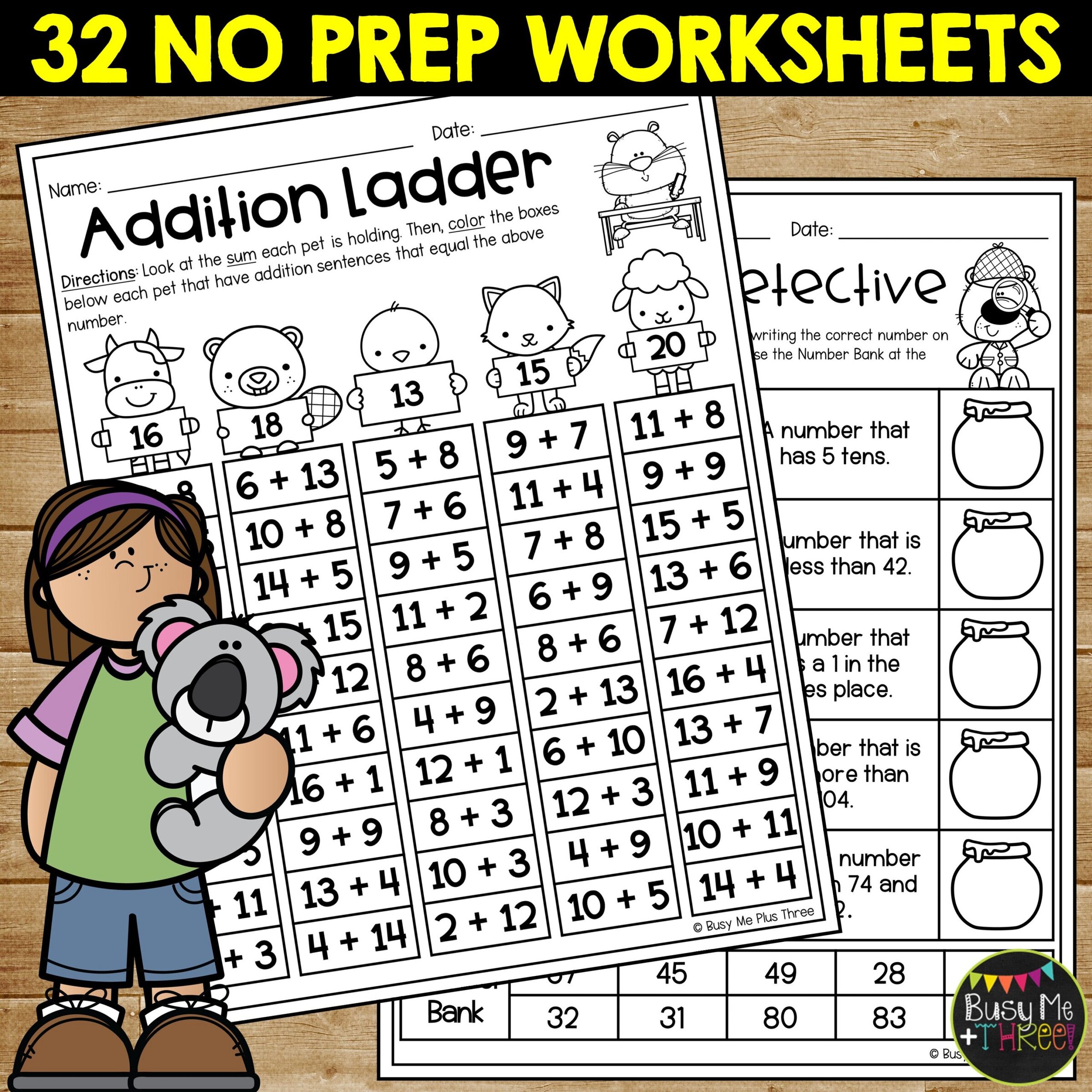 1st Grade Pets Math Review No Prep May Printables - Teaching Ideas Made ...