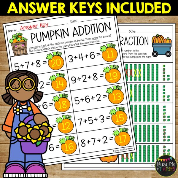 2nd Grade Fall Math Review No Prep Worksheets - Teaching Ideas Made Easy