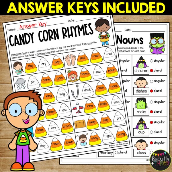 2nd Grade Halloween ELA Review No Prep Worksheets - Teaching Ideas Made ...