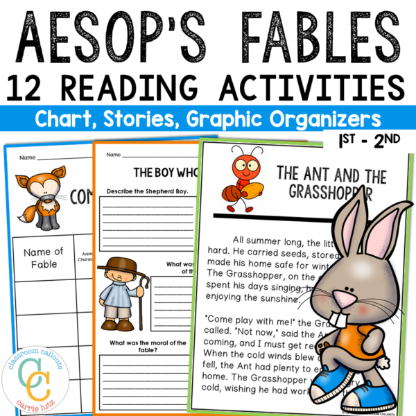 Aesop’s Fables Worksheets 1st 2nd Grade | Graphic Organizers - Teaching ...