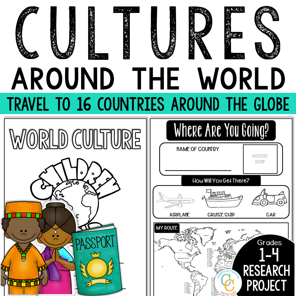 1st Grade World Cultures Passport Project Geography Activities ...