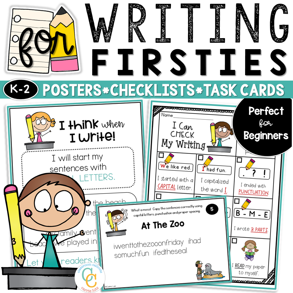 1st Grade Writing Checklists Posters Task Cards - Teaching Ideas Made Easy