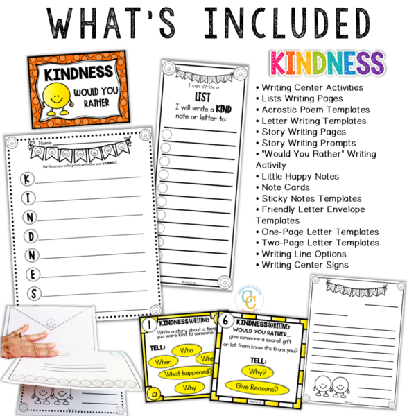 1st Grade Kindness Writing Activities No Prep SEL Center - Teaching ...