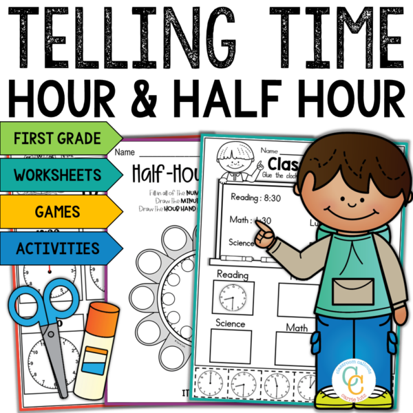 Telling Time 1st Grade | Hour and Half Hour Worksheets - Teaching Ideas ...