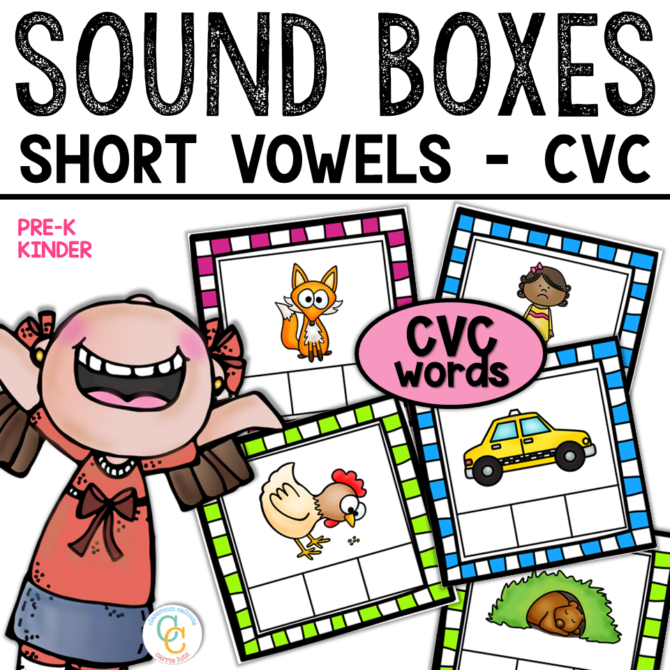 1st Grade CVC Sound Boxes No Prep Phonics Activities - Teaching Ideas ...