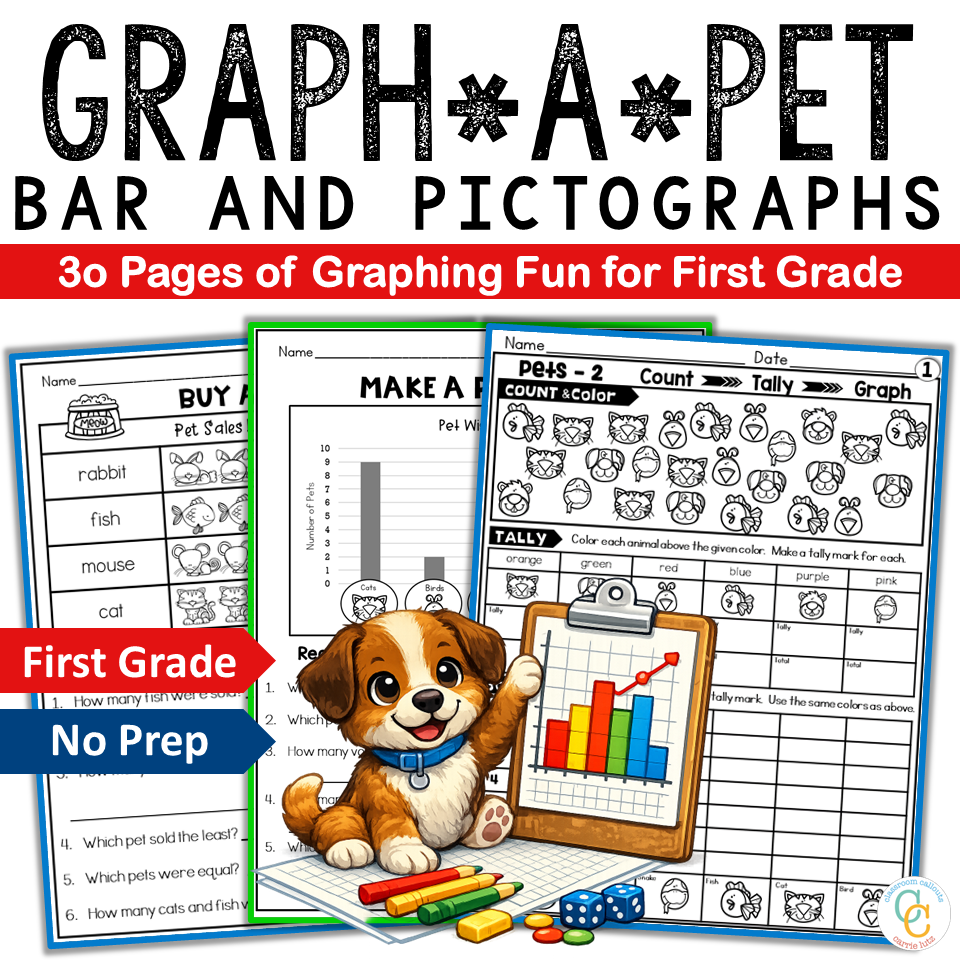 Graph a Pet 1st Grade | Graphing Worksheets - Teaching Ideas Made Easy