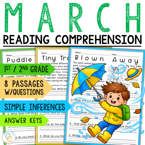 March Reading Comprehension 1st 2nd Grade | Spring Passages - Teaching ...