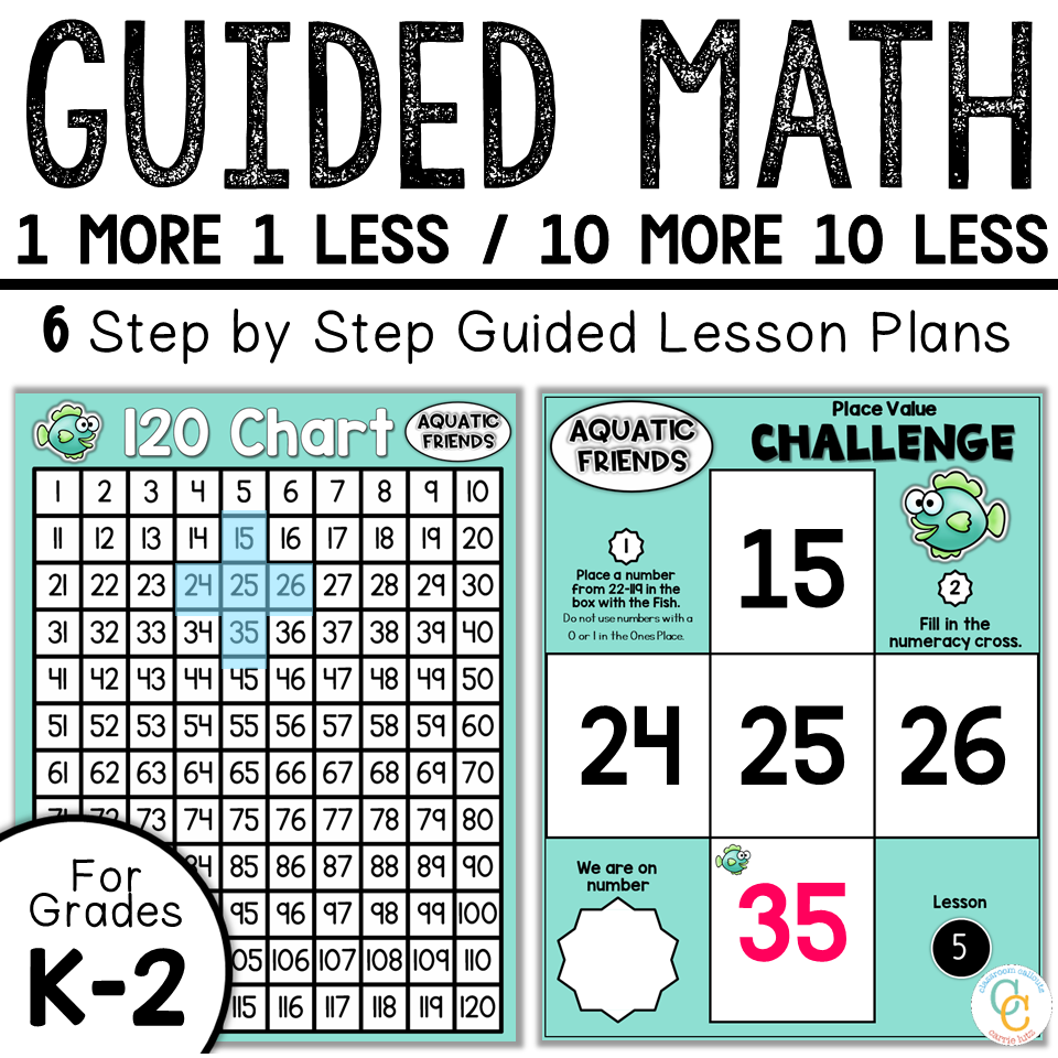 1 More 1 Less 10 More 10 Less Guided Math Lessons K-2 - Teaching Ideas ...