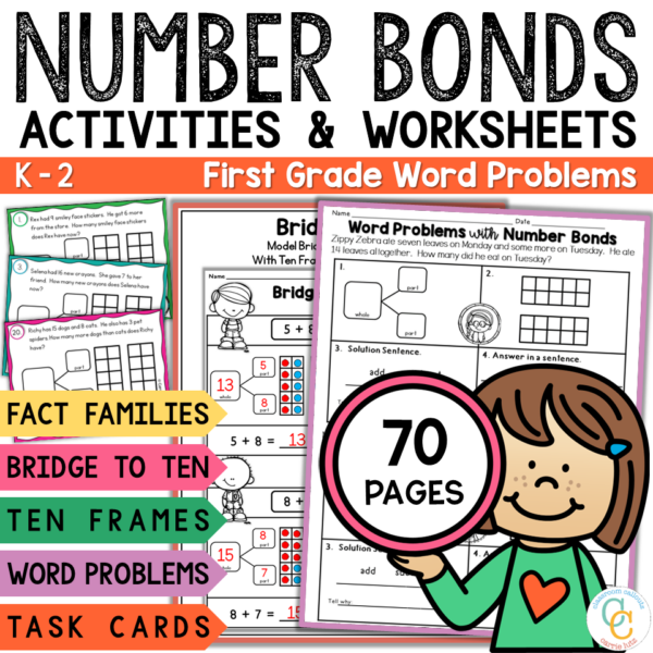 Number Bonds Worksheets 1st Grade | Fact Families & Word Problems ...