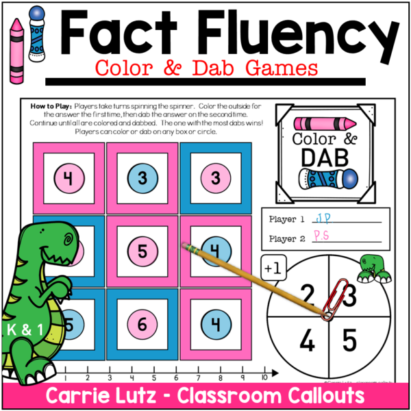 Addition Subtraction Fact Fluency Games 1st Grade - Teaching Ideas Made ...