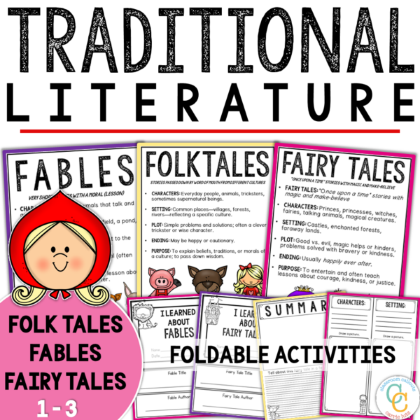 Fairy Tales Fables Folktales Foldables 1-3 - Teaching Ideas Made Easy