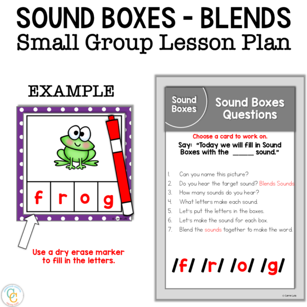 Beginning Blends Sound Boxes K-2 - Teaching Ideas Made Easy