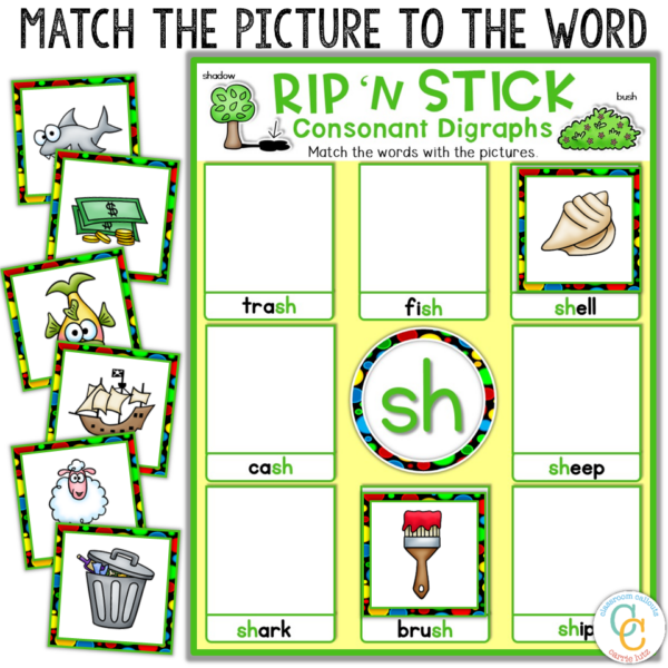 1st Grade Consonant Digraphs File Folder Activities - Teaching Ideas ...