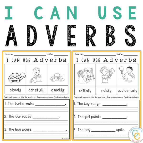 Adverbs 1st Grade | No Prep Worksheets - Teaching Ideas Made Easy