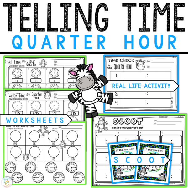 Telling Time to the Minute 2nd Grade | Scoot Worksheets - Teaching ...