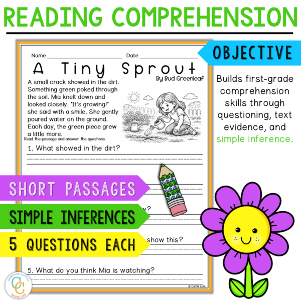 March Reading Comprehension 1st 2nd Grade | Spring Passages - Teaching ...