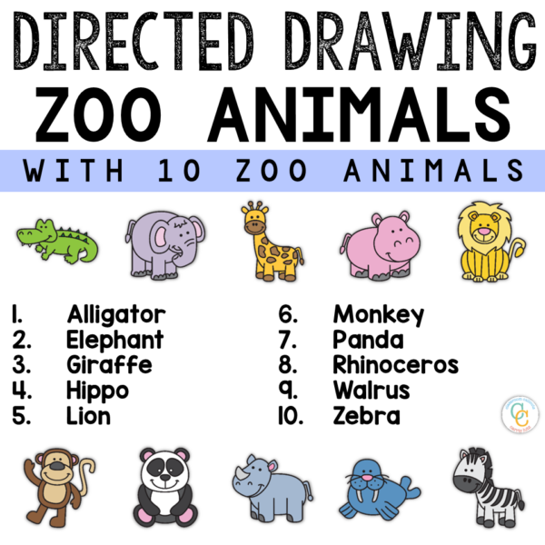 1st Grade Zoo Animals Directed Drawing and Writing - Teaching Ideas ...