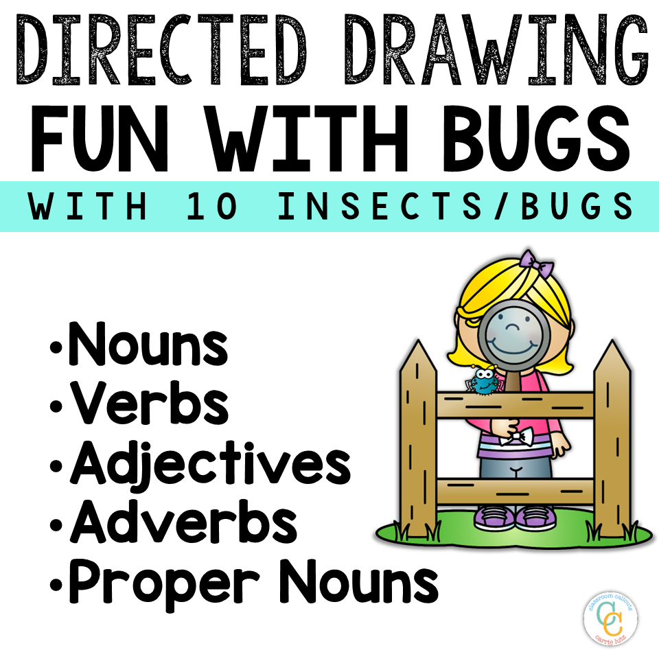 1st Grade Bugs Directed Drawing and Writing - Teaching Ideas Made Easy